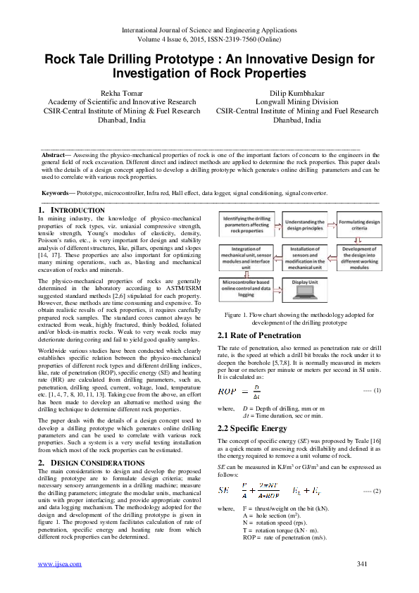 (PDF) Rock Tale Drilling Prototype : An Innovative Design for ...