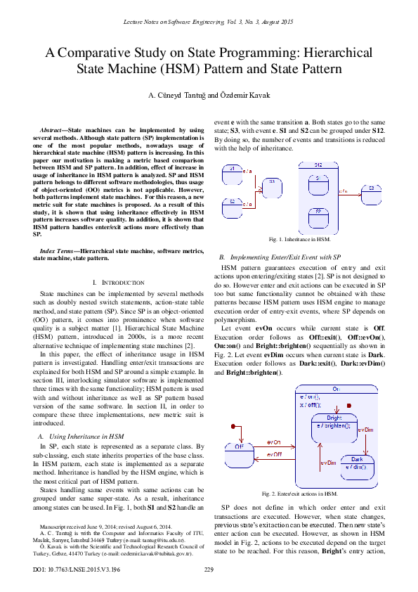(PDF) A Comparative Study on State Programming: Hierarchical State ...