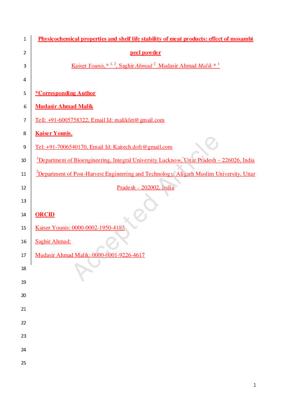 (PDF) Physicochemical properties and shelf life stability of meat ...