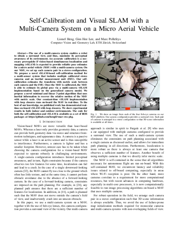 (PDF) Self-Calibration and Visual SLAM with a Multi-Camera System on a ...