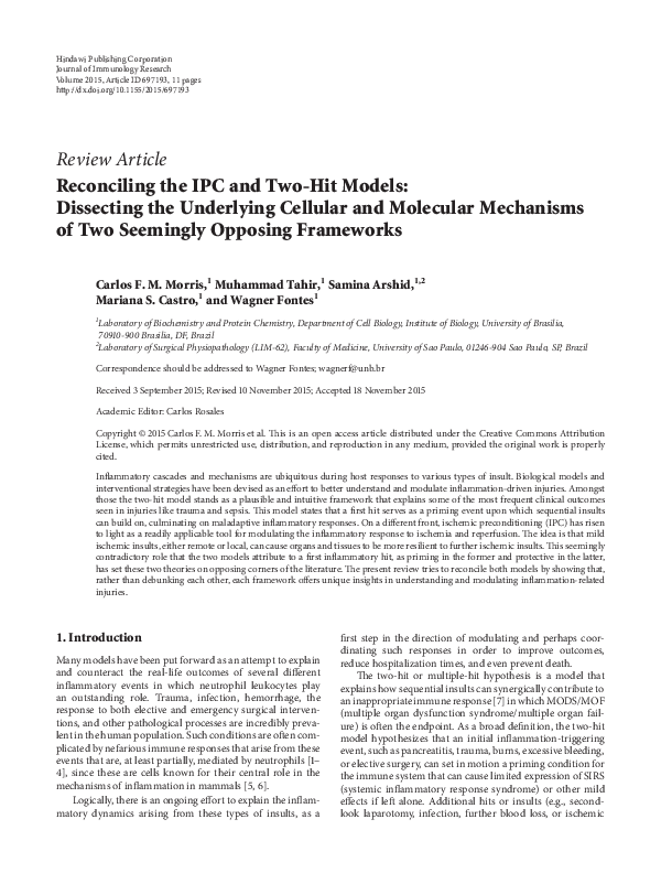 (PDF) Reconciling the IPC and Two-Hit Models: Dissecting the Underlying ...