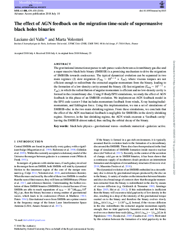 (PDF) AGN Feedback Effects on SMBHB Migration Timescale