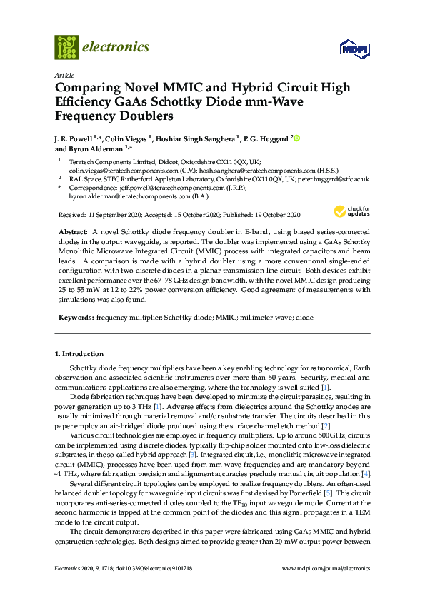 (PDF) Comparing Novel MMIC and Hybrid Circuit High Efficiency GaAs ...