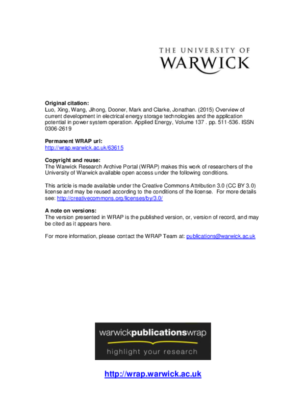 (PDF) Overview of current development in electrical energy storage ...