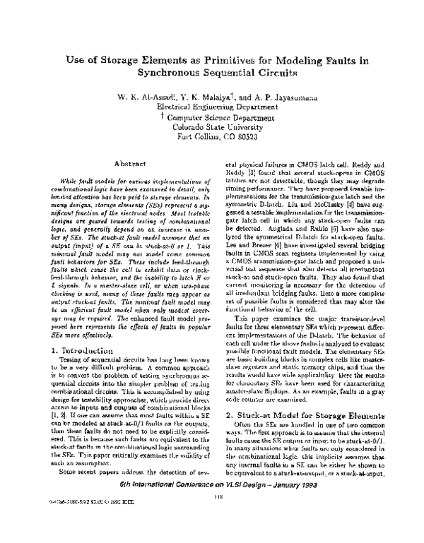 Pdf State Assignment For Optimal Design Of Monitored Self Checking