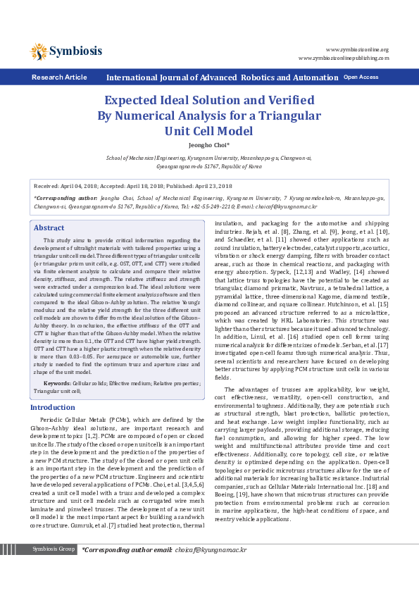 (PDF) Expected Ideal Solution and Verified By Numerical Analysis for a ...