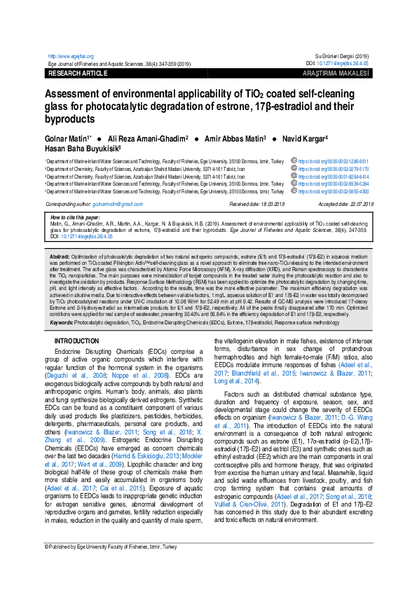 (PDF) Assessment of environmental applicability of TiO2 coated self ...