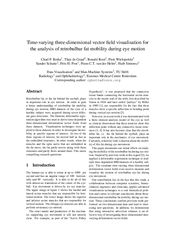 (PDF) Time-varying three-dimensional vector field visualisation for the ...