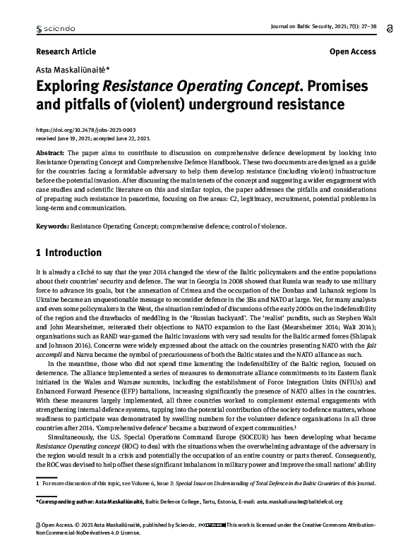 (PDF) Exploring Resistance Operating Concept. Promises and pitfalls of ...