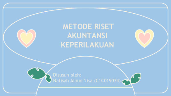 (PPT) PPT Metode Riset Akuntansi Keperilakuan | Nafisah Ainun Nisa ...