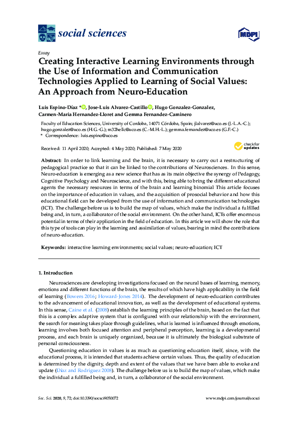 (PDF) Creating Interactive Learning Environments through the Use of ...