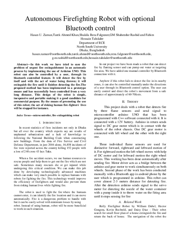 (PDF) Autonomous Fire Fightin Robot with optional Bluetooth Control