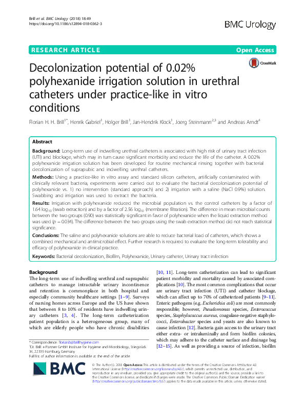 (PDF) Decolonization potential of 0.02% polyhexanide irrigation ...