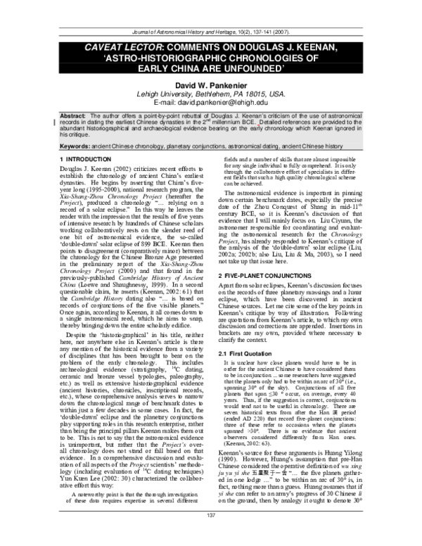 (PDF) Caveat Lector: Comments on Douglas J. Keenan,'Astro ...