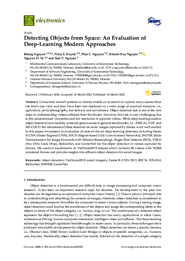 Pdf Detecting Objects From Space An Evaluation Of Deep Learning 1943