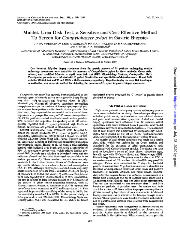 (PDF) Minitek urea disk test, a sensitive and cost-effective method to ...