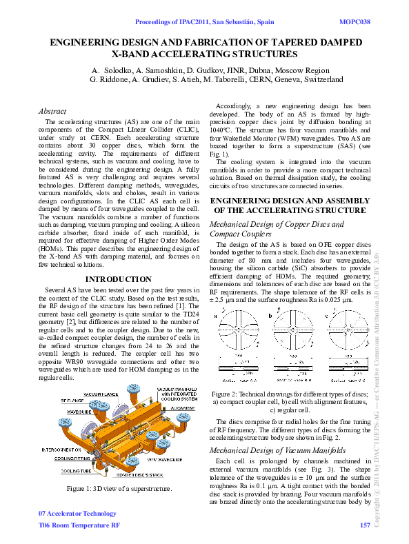 (PDF) Engineering design and fabrication of tapered damped X-Band ...