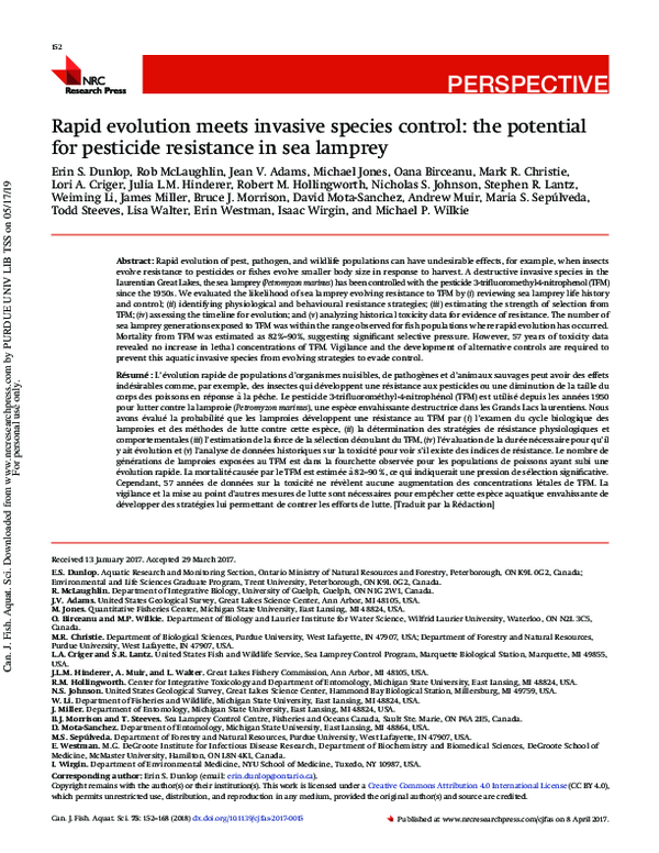 (PDF) Rapid evolution meets invasive species control: the potential for ...