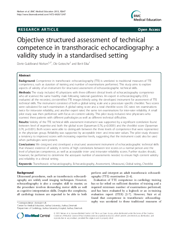 (PDF) Objective structured assessment of technical skill (OSATS) for ...