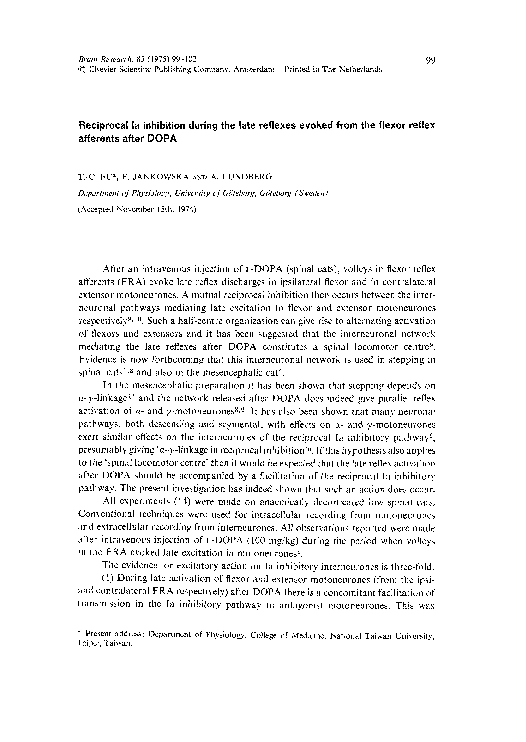 (PDF) Reciprocal Innervation through Interneuronal Inhibition | E ...