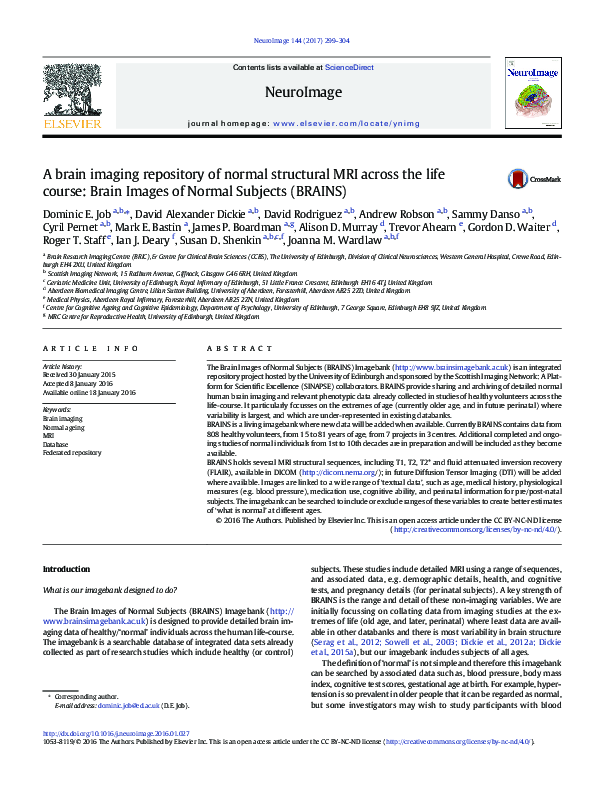 (PDF) A brain imaging repository of normal structural MRI across the ...