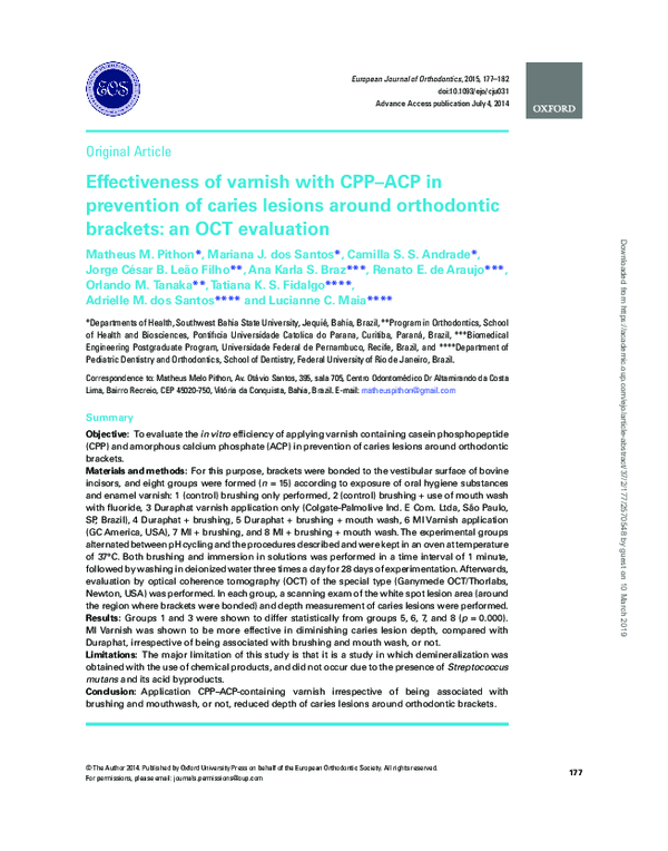(PDF) Effectiveness of varnish with CPP-ACP in prevention of caries ...