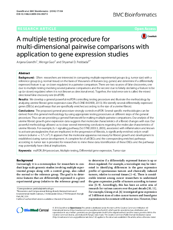 (PDF) A multiple testing procedure for multi-dimensional pairwise ...