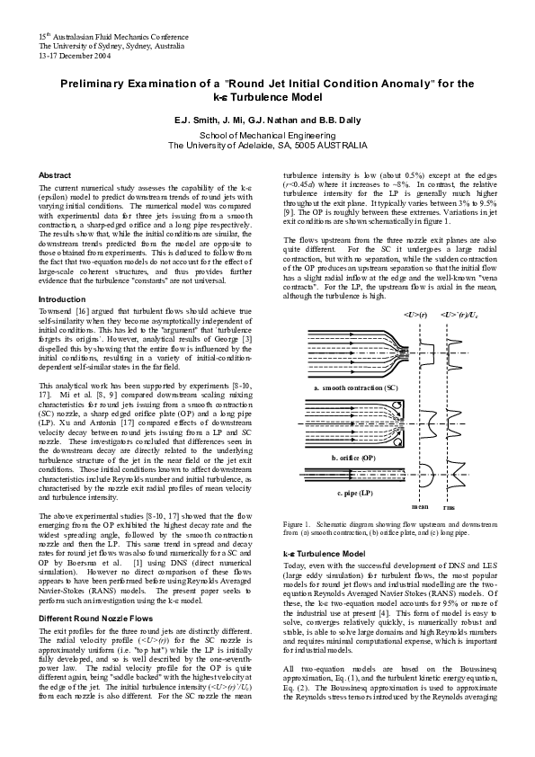 (PDF) Preliminary Examination of a" Round Jet Initial Condition Anomaly ...