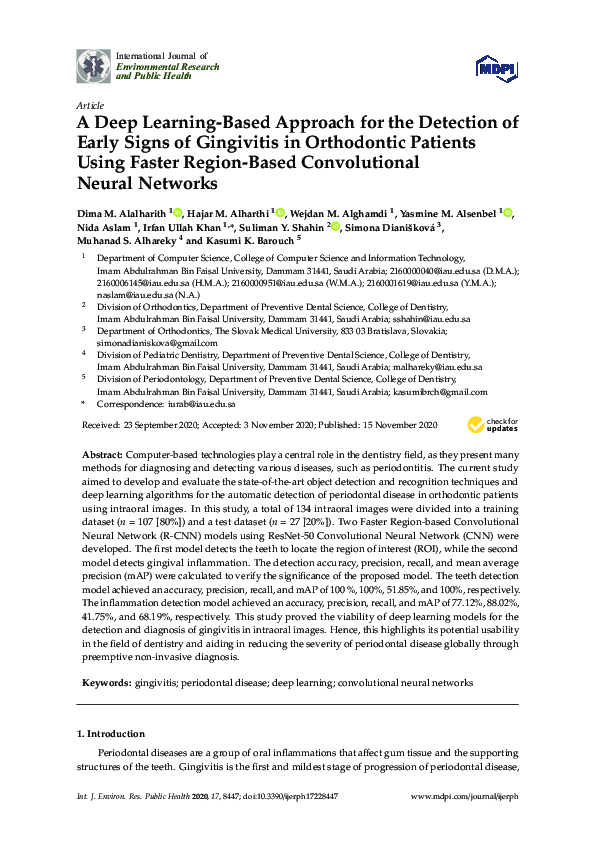 (PDF) A Deep Learning-Based Approach for the Detection of Early Signs ...