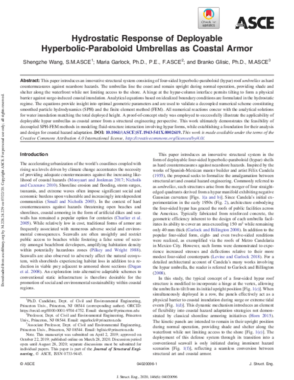 (PDF) Hydrostatic Response of Deployable Hyperbolic-Paraboloid ...
