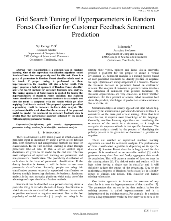 Pdf Grid Search Tuning Of Hyperparameters In Random Forest Classifier 4589