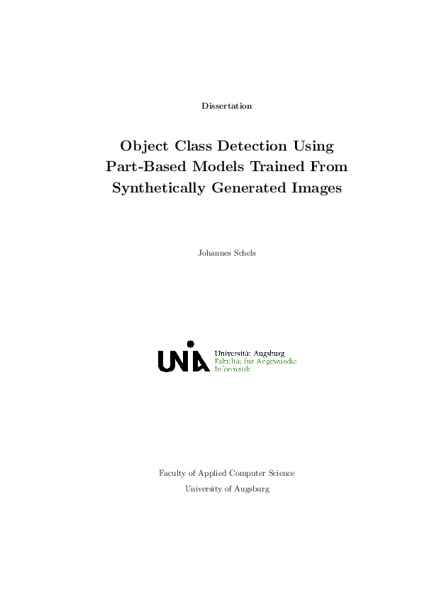 Pdf Object Class Detection Using Part Based Models Trained From 9196