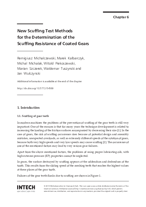 (PDF) New Scuffing Test Methods for the Determination of the Scuffing ...