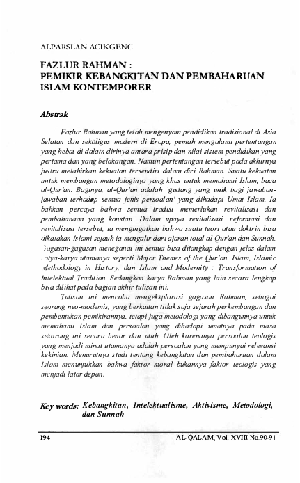 (PDF) Fazlur Rahman