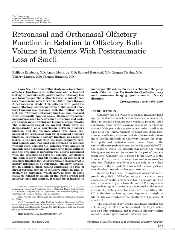 (PDF) Retronasal and orthonasal olfactory function in relation to ...