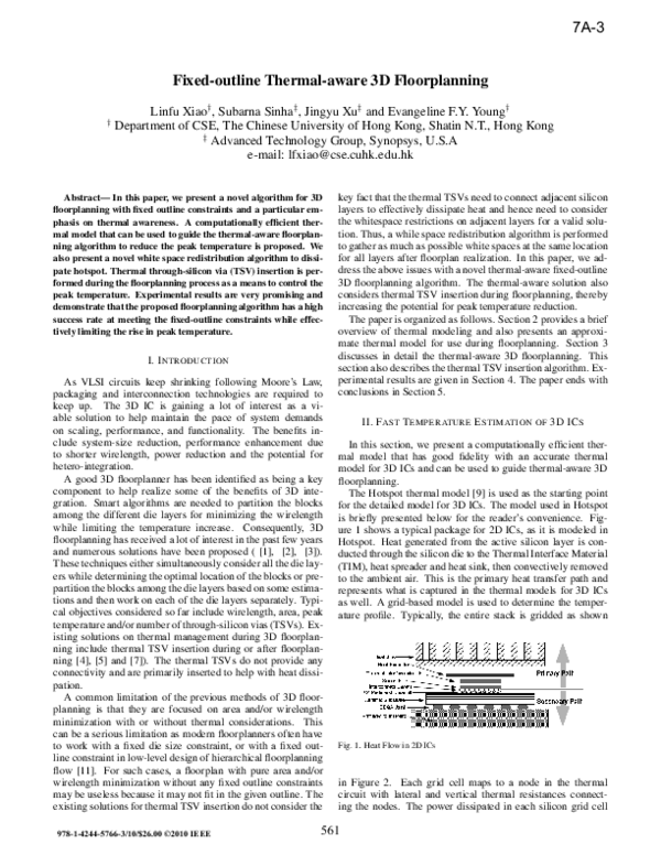 (PDF) Fixed-outline thermal-aware 3D floorplanning