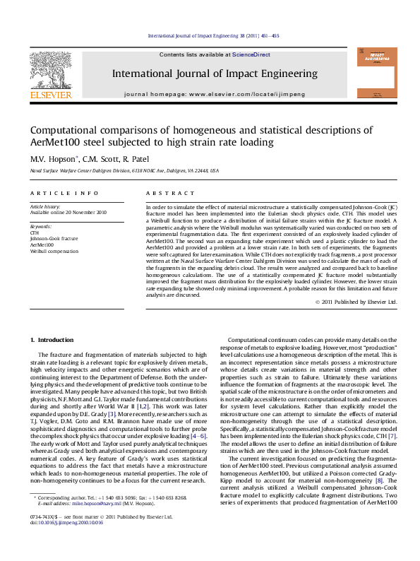 (PDF) Computational comparisons of homogeneous and statistical ...