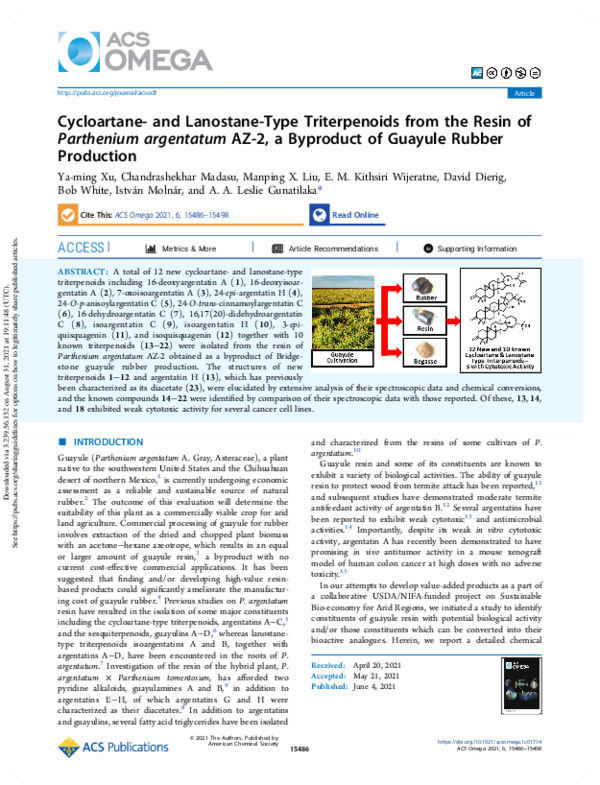 (PDF) Cycloartane- and Lanostane-Type Triterpenoids from the Resin of ...
