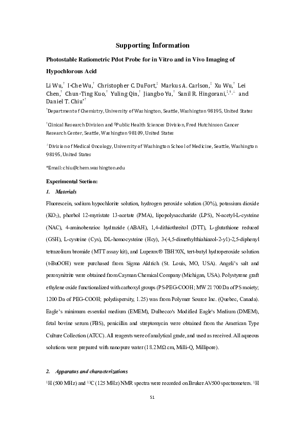 (PDF) Photostable Ratiometric Pdot Probe for in Vitro and in Vivo ...