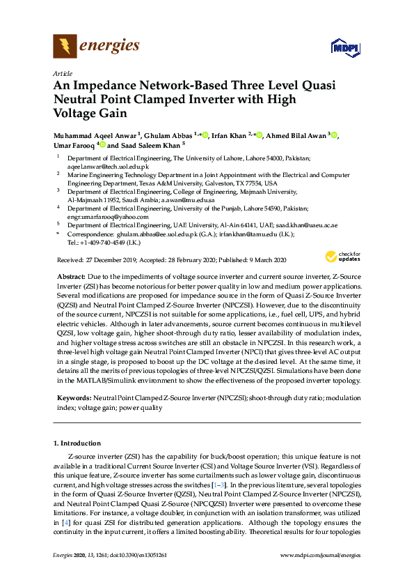 (PDF) Three-Level High Voltage NPC Inverter Design