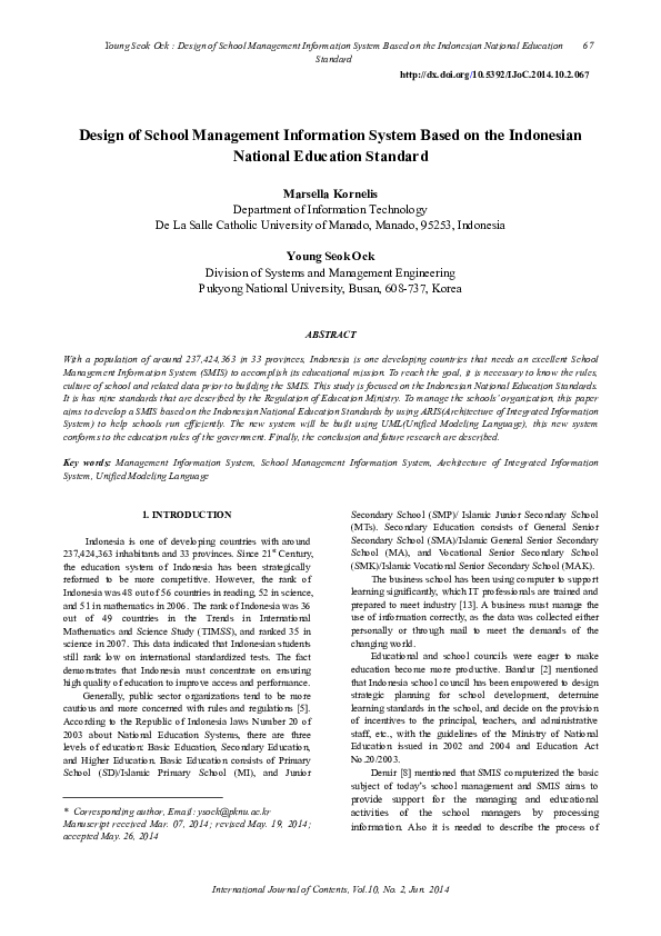 (PDF) Design of School Management Information System Based on the ...