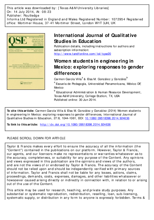 (PDF) International Journal of Qualitative Studies in Education