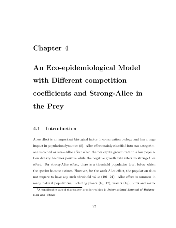 (PDF) An Eco-Epidemiological Model with Different Competition ...