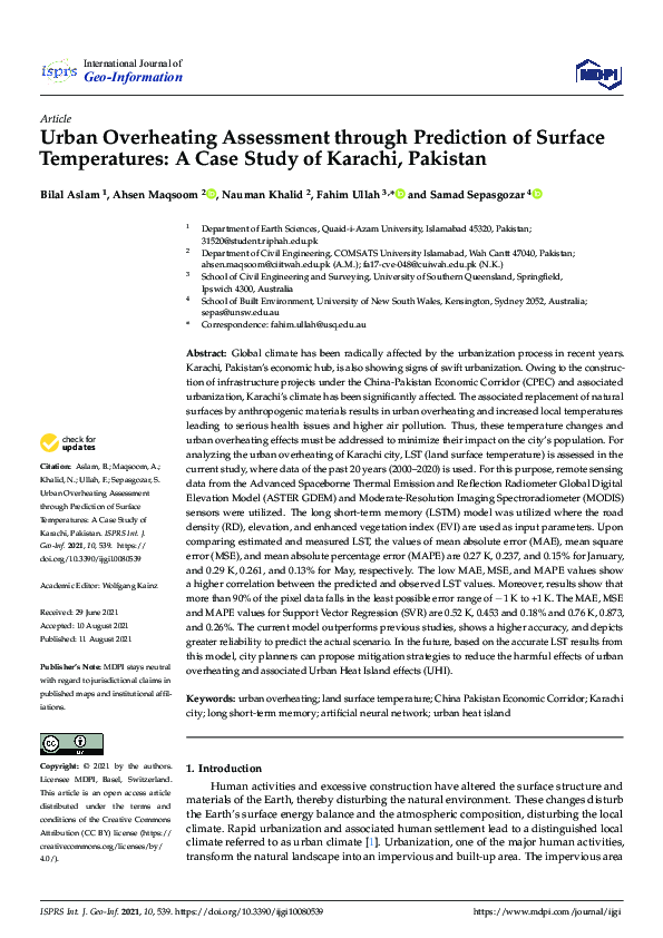 (PDF) Urban Overheating Assessment through Prediction of Surface ...