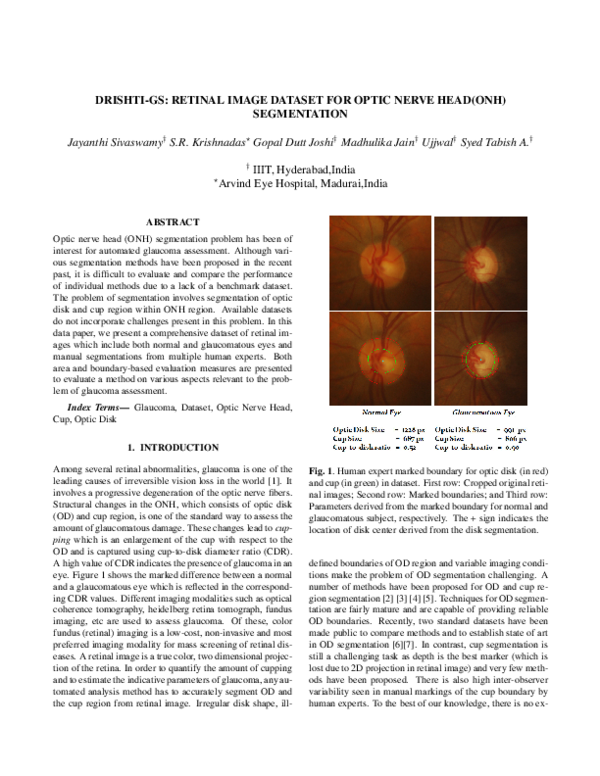 (PDF) Drishti-GS: Retinal image dataset for optic nerve head(ONH ...