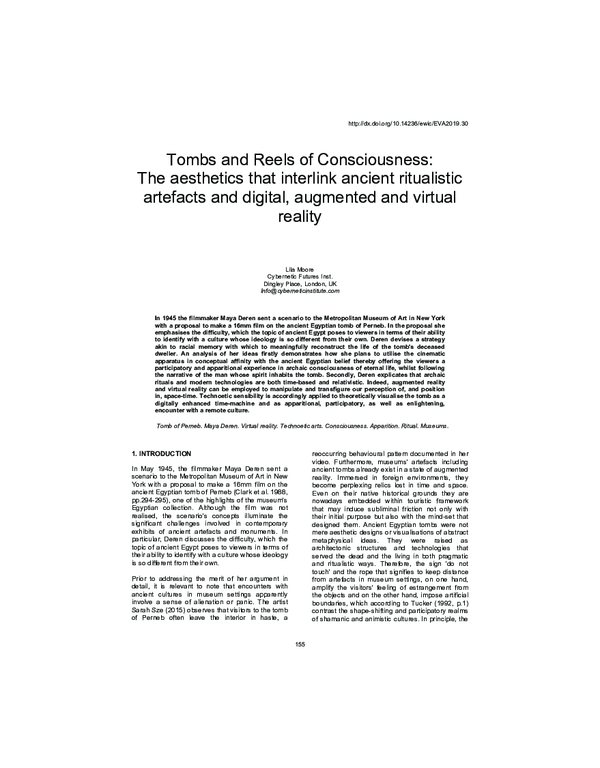 (PDF) Tombs and Reels of Consciousness: The aesthetics that interlink ...