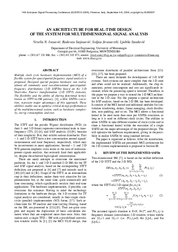 (PDF) An architecture for real-time design of the system for ...