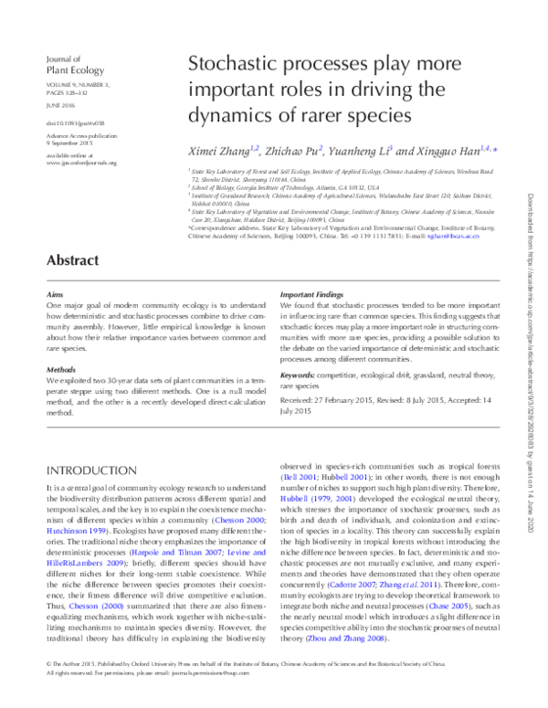 Pdf Stochastic Processes Play More Important Roles In Driving The