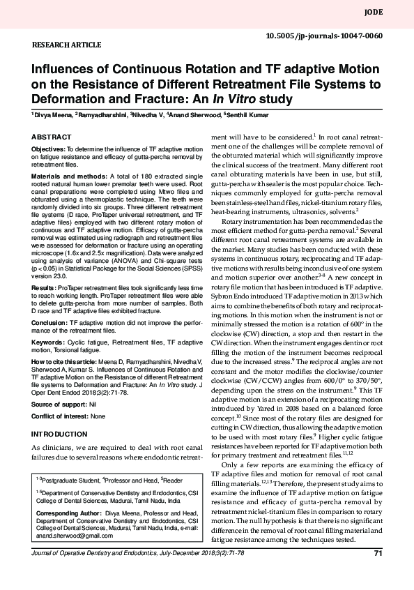 (PDF) Influences of Continuous Rotation and TF adaptive Motion on the ...