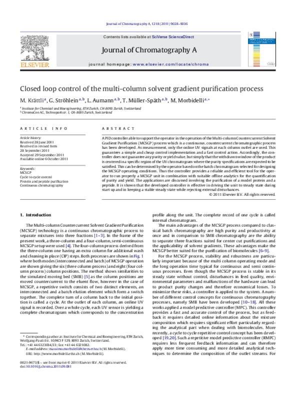 (PDF) Closed loop control of the multi-column solvent gradient ...